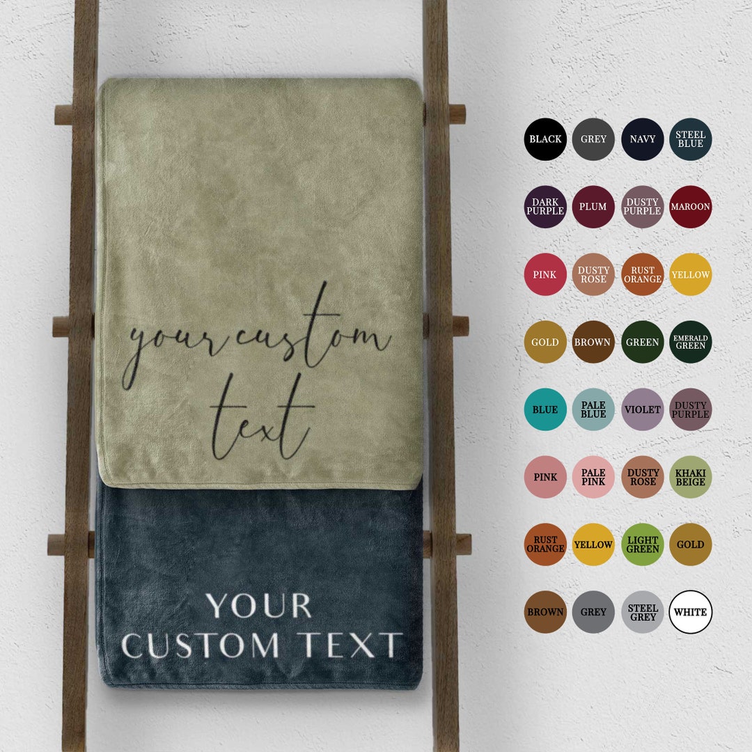 Custom Blanket With Personalized Text, Blanket for Adults, Custom ...
