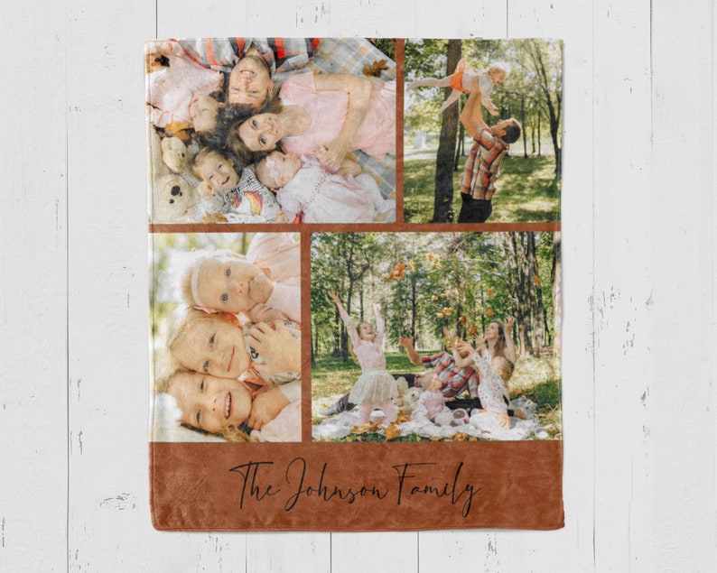 Custom Family Photo Collage Blanket: Personalized Throw With Pictures ...