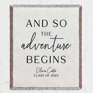 Graduation Blanket Class of 2024 Custom Woven Throw Keepsake for Grad ...