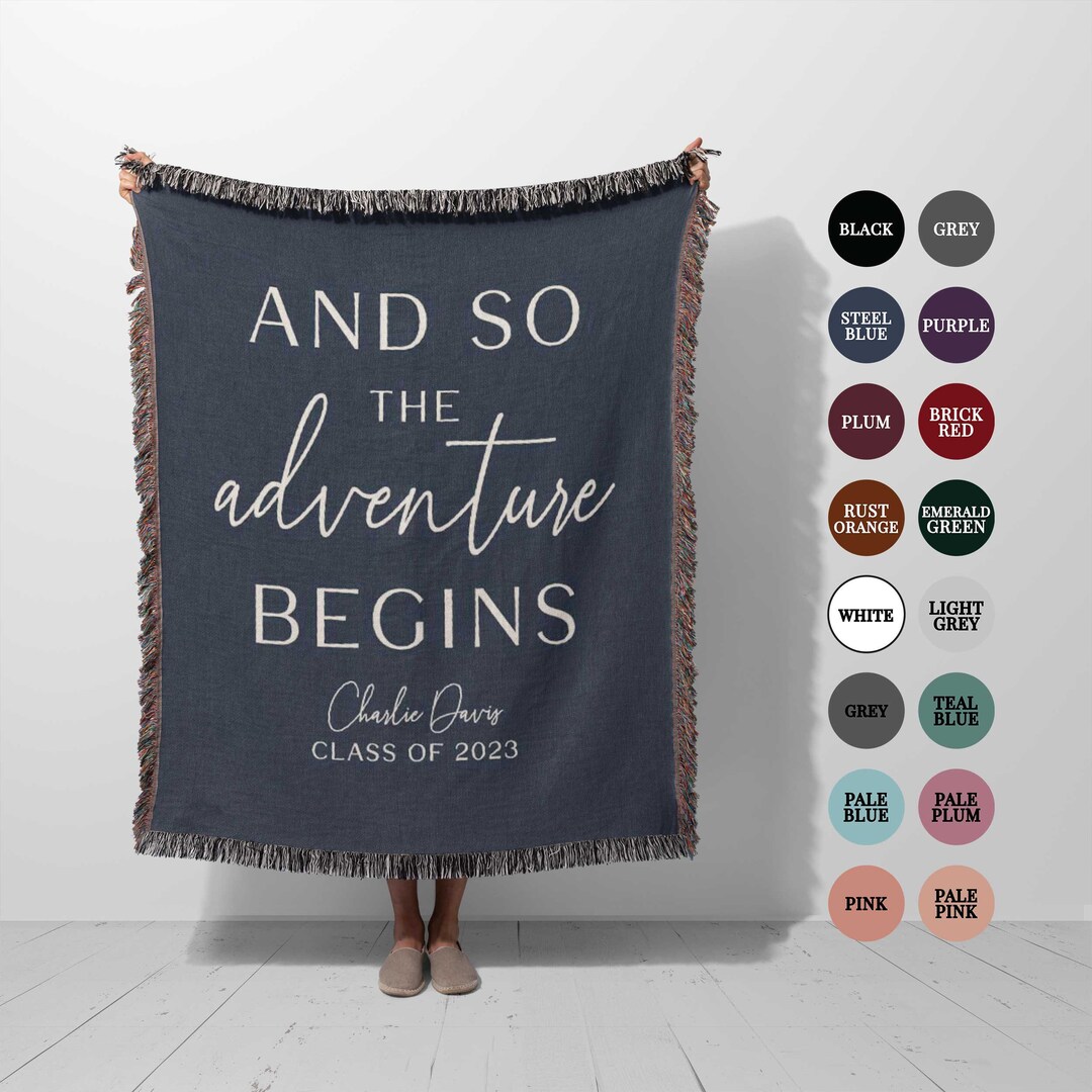 Graduation Blanket Class of 2024 Custom Woven Throw Keepsake for Grad ...
