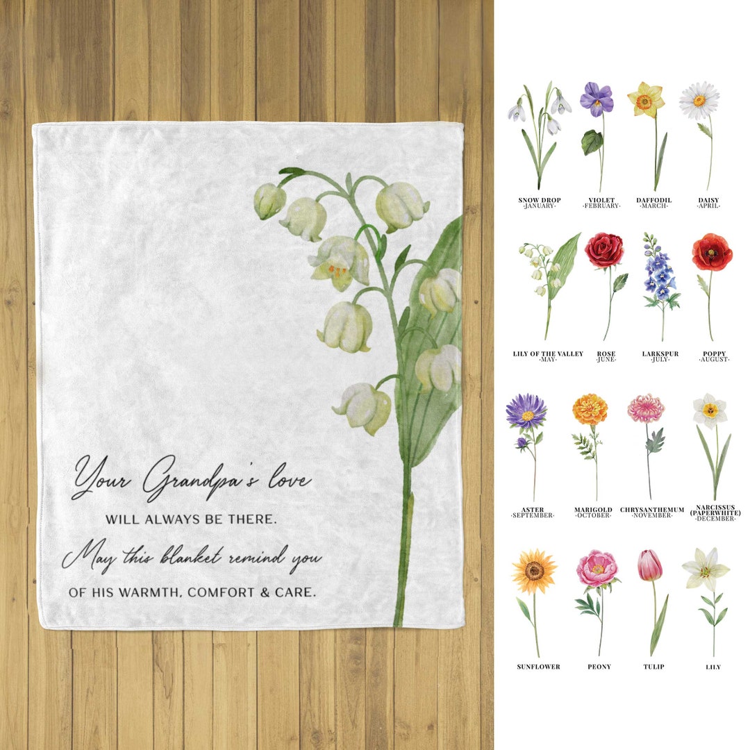 Personalized Memorial Bereavement Blanket, Custom Throw Blanket ...