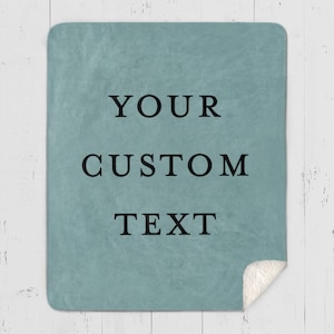 Custom Text Blanket, Personalized Blanket for Adults, Custom Fleece ...
