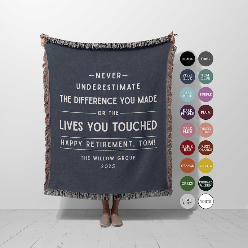 Woven Retirement Throw - Etsy