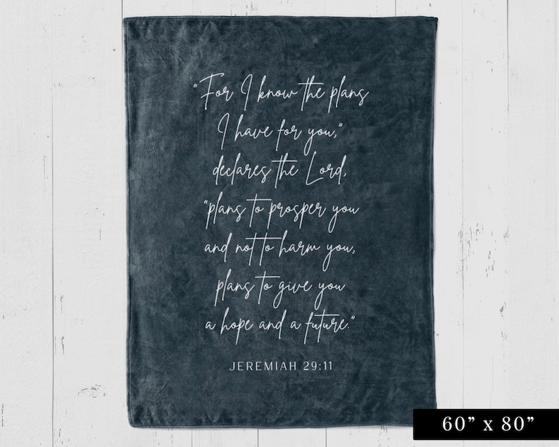 Personalized Bible Verse Blanket: Custom Christian Throw With Scripture ...