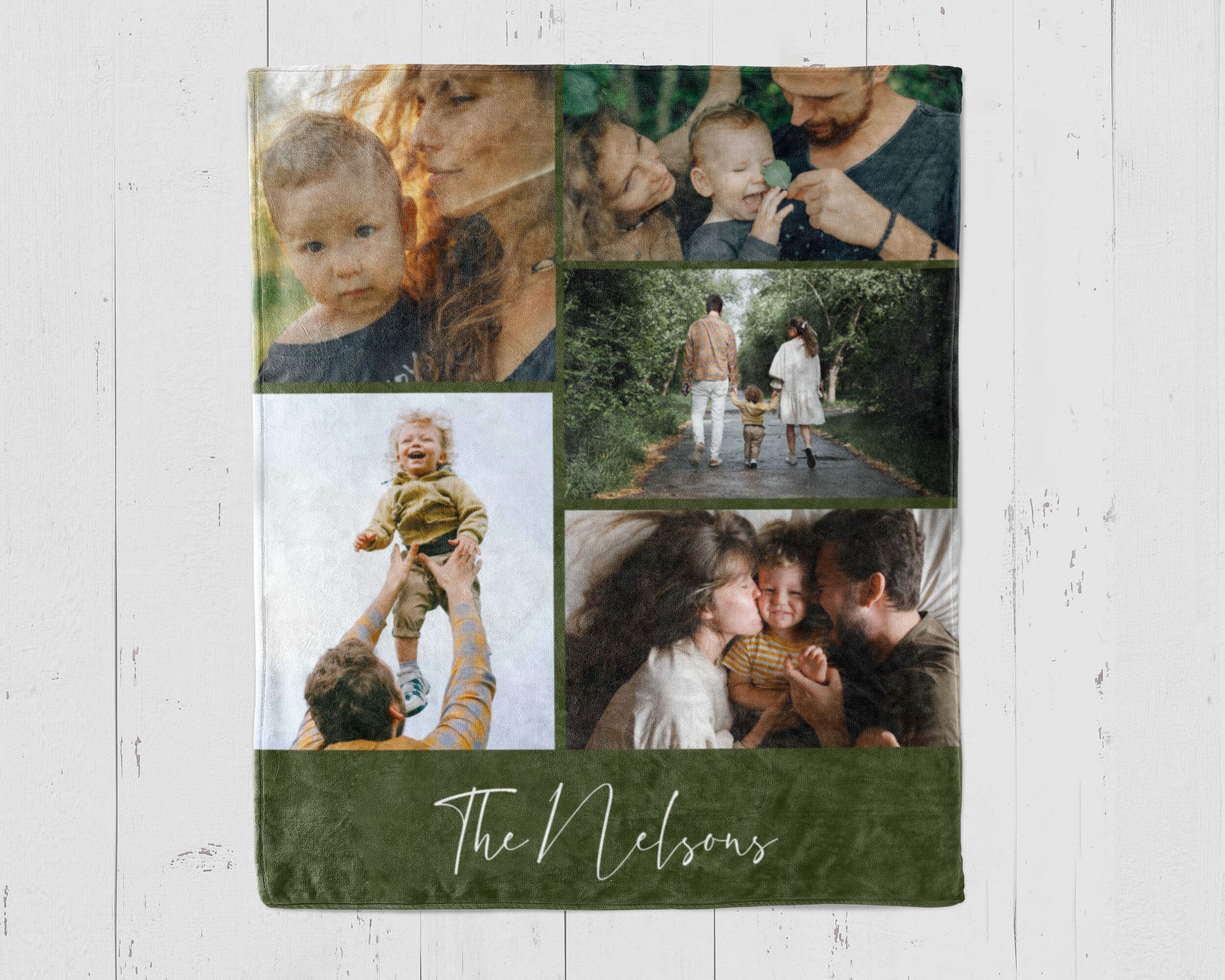 Custom Family Photo Collage Blanket: Personalized Throw With Pictures ...