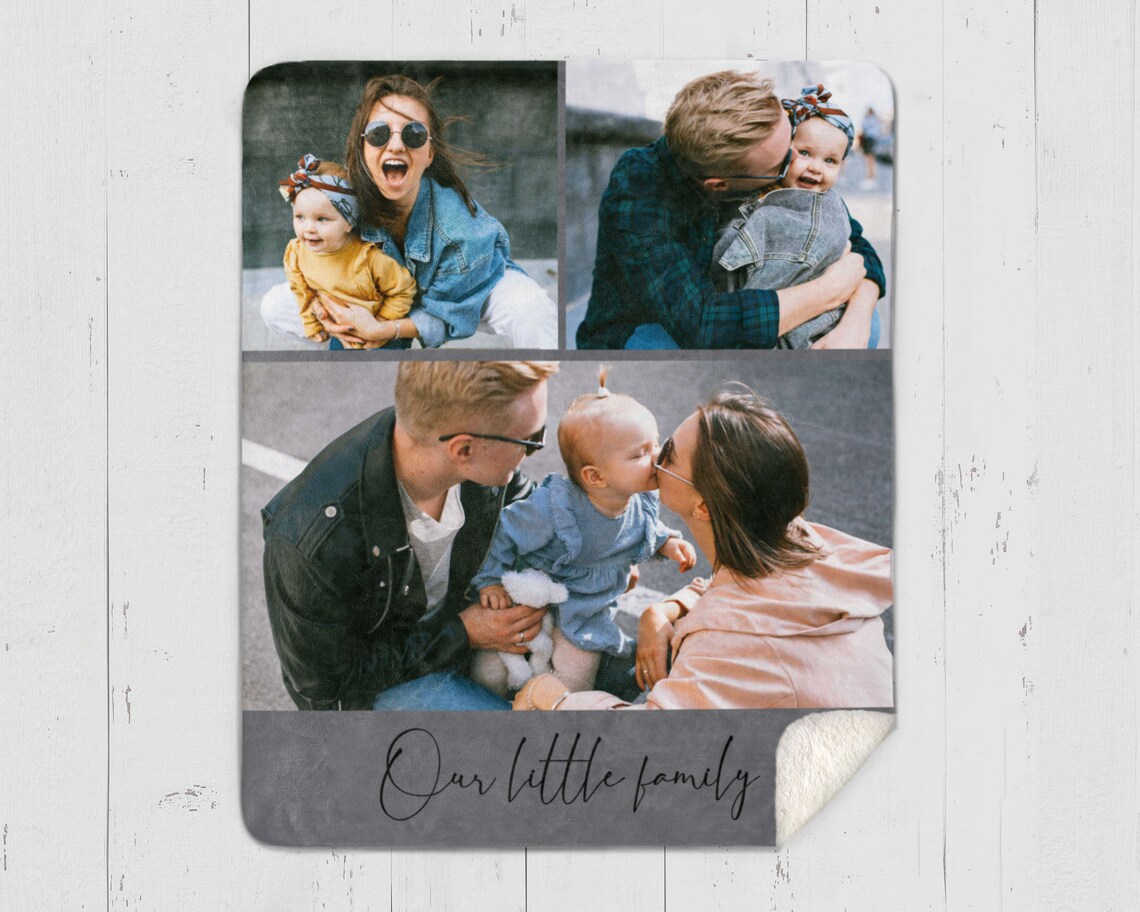 Custom Family Photo Collage Blanket: Personalized Throw With Pictures ...