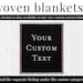 Custom Text Blanket, Personalized Blanket for Adults, Custom Fleece ...