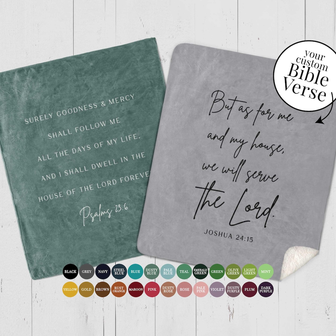 Personalized Bible Verse Blanket: Custom Christian Throw With Scripture ...