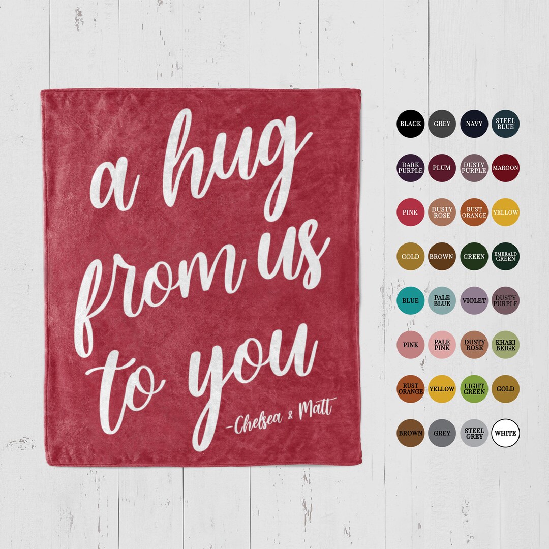 Personalized Hug Blanket: Thinking of You Get Well Soon Throw, Cancer ...