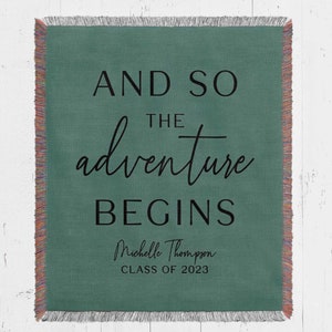 Graduation Blanket Class of 2024 Custom Woven Throw Keepsake for Grad ...