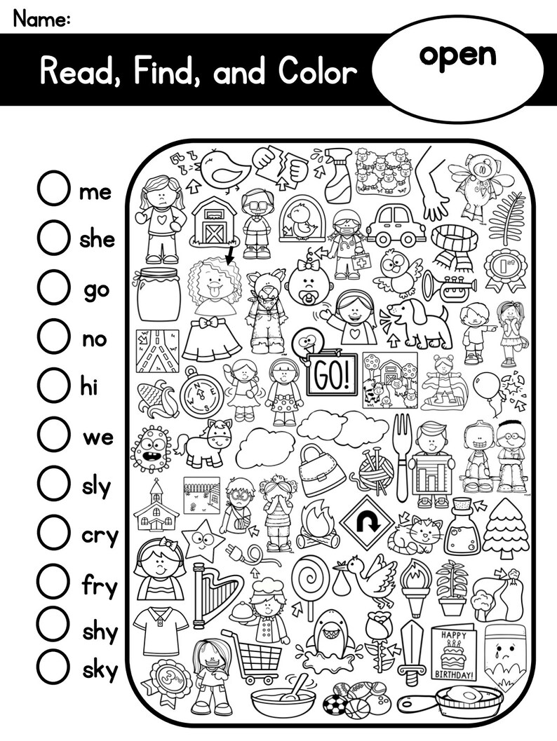 Open and R-controlled Vowel Syllables - I Spy Phonics - Sor Aligned - Etsy