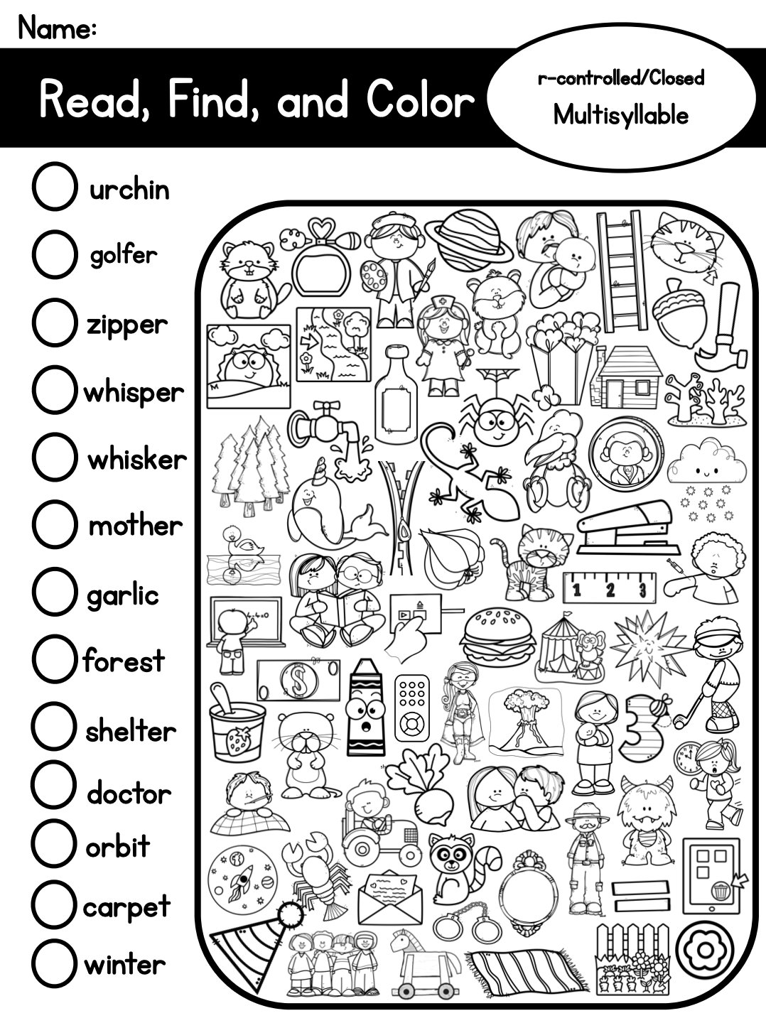 Open and R-controlled Vowel Syllables - I Spy Phonics - Sor Aligned - Etsy