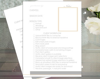 Photographer Planner Client Workflow Photography Template - Etsy