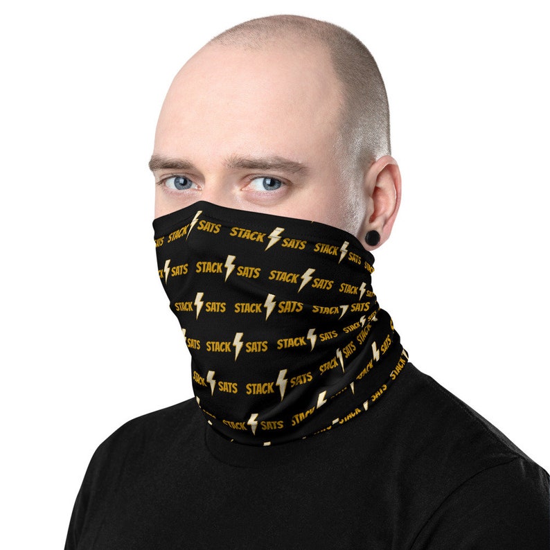 Stack Sats Bitcoin Lightning Network Neck Gaiter Face Mask - Etsy