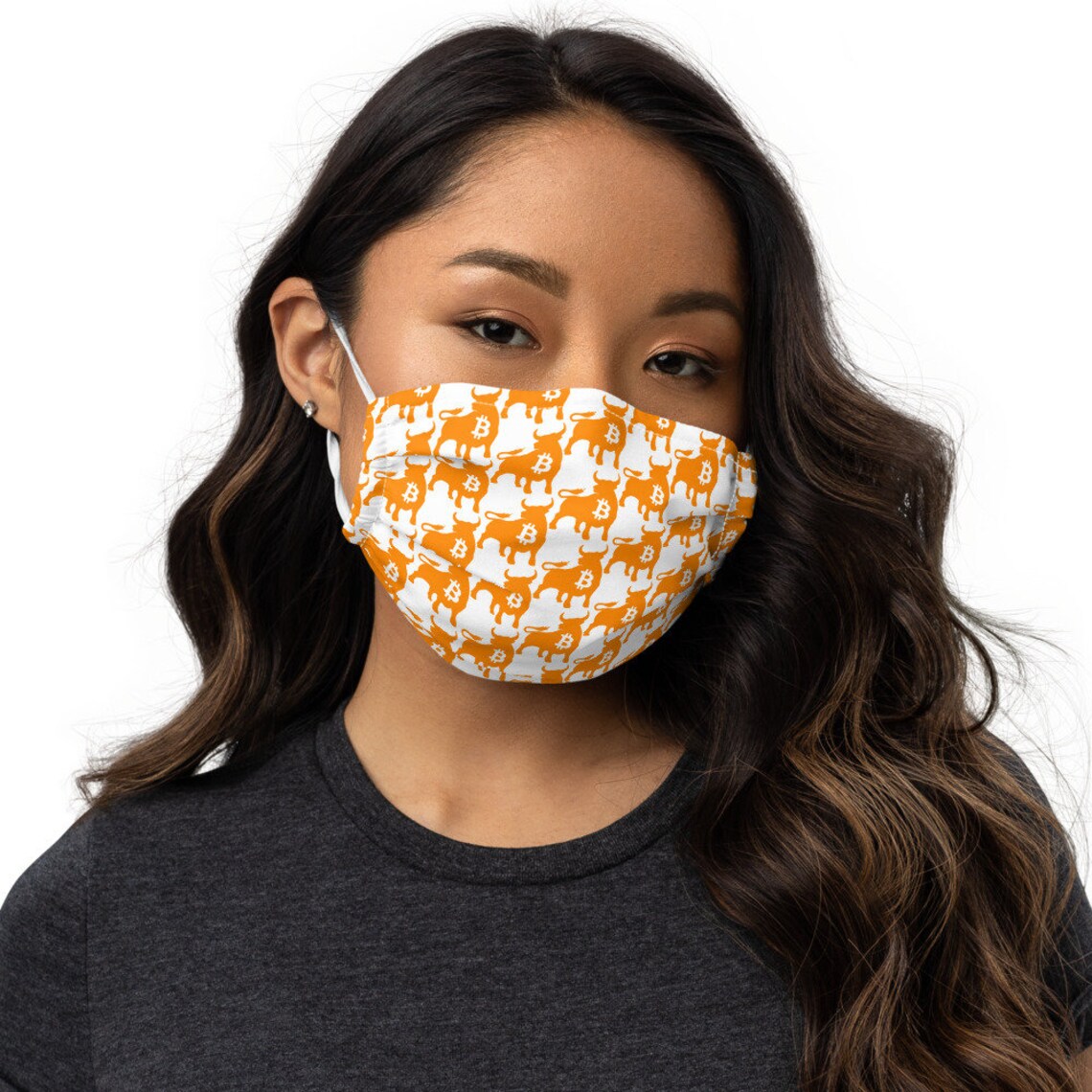 Bullish Bitcoin Premium Face Mask - BTC Bull Crypto Mask (WHITE) - Etsy