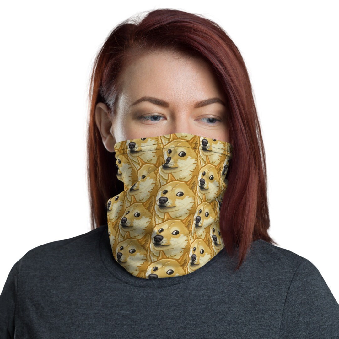 DOGE Camo Neck Gaiter Face Mask - Dogecoin Shibe Shiba Inu - Etsy