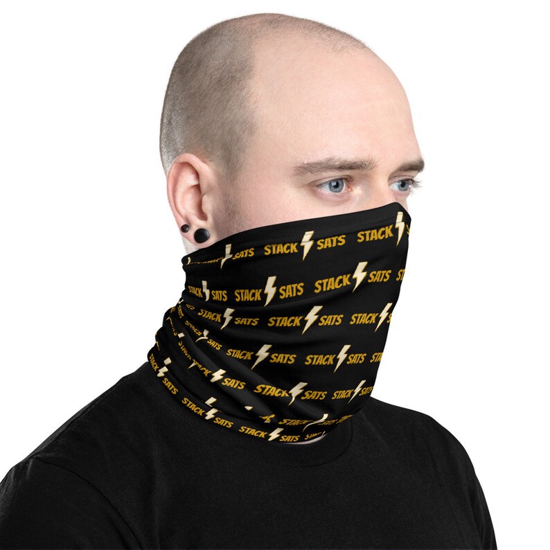 Stack Sats Bitcoin Lightning Network Neck Gaiter Face Mask - Etsy