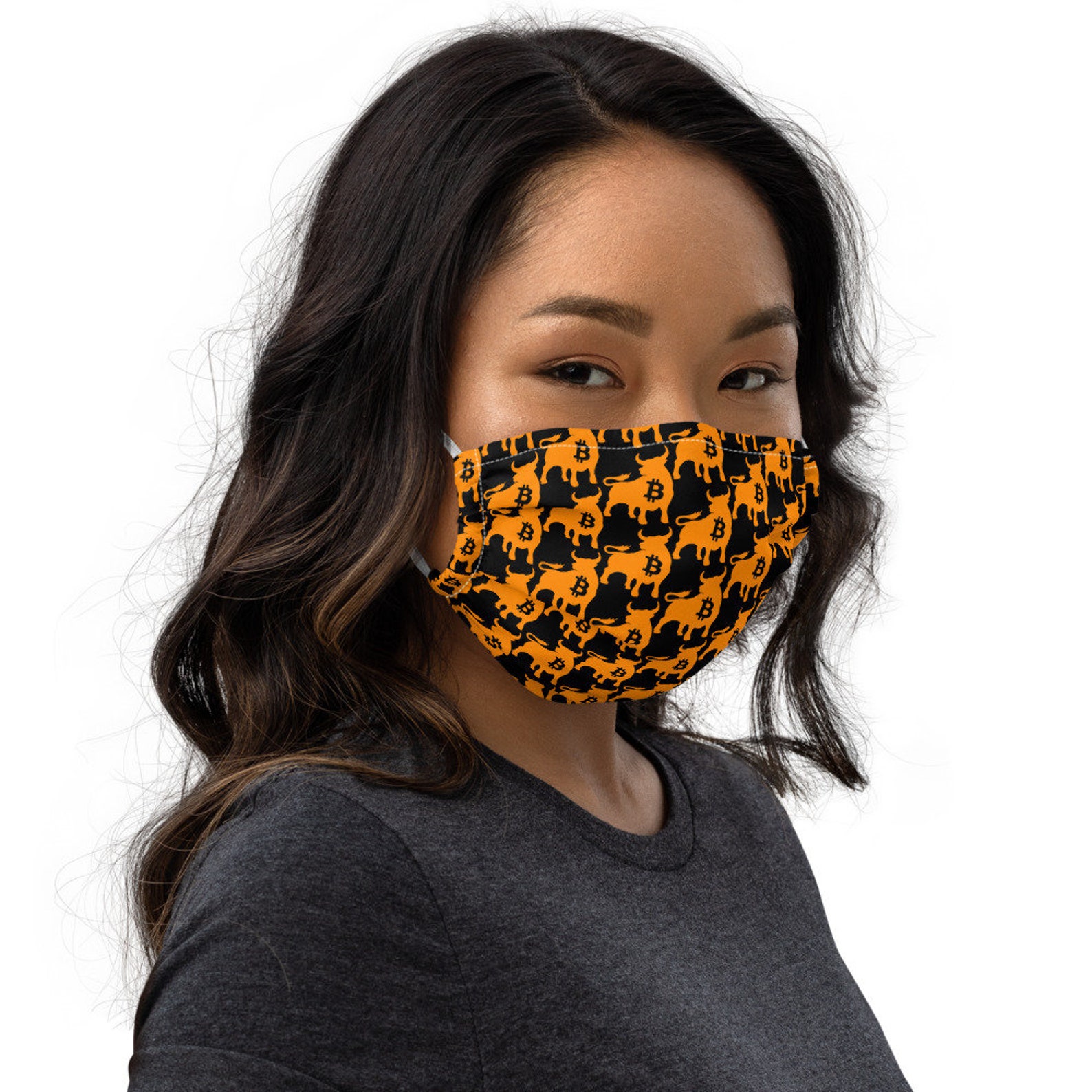 Bullish Bitcoin Premium Face Mask BTC Bull Crypto Mask | Etsy
