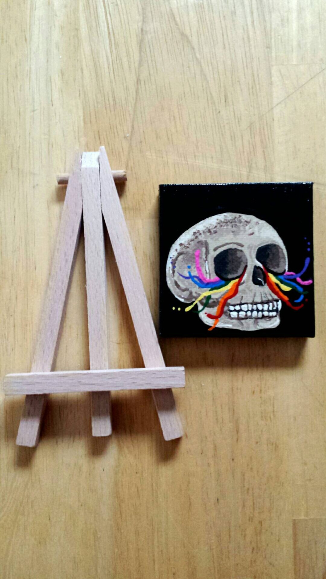 Skull and Paint Mini Magnet Canvas - Mini Magnet Canvas - Skull ...