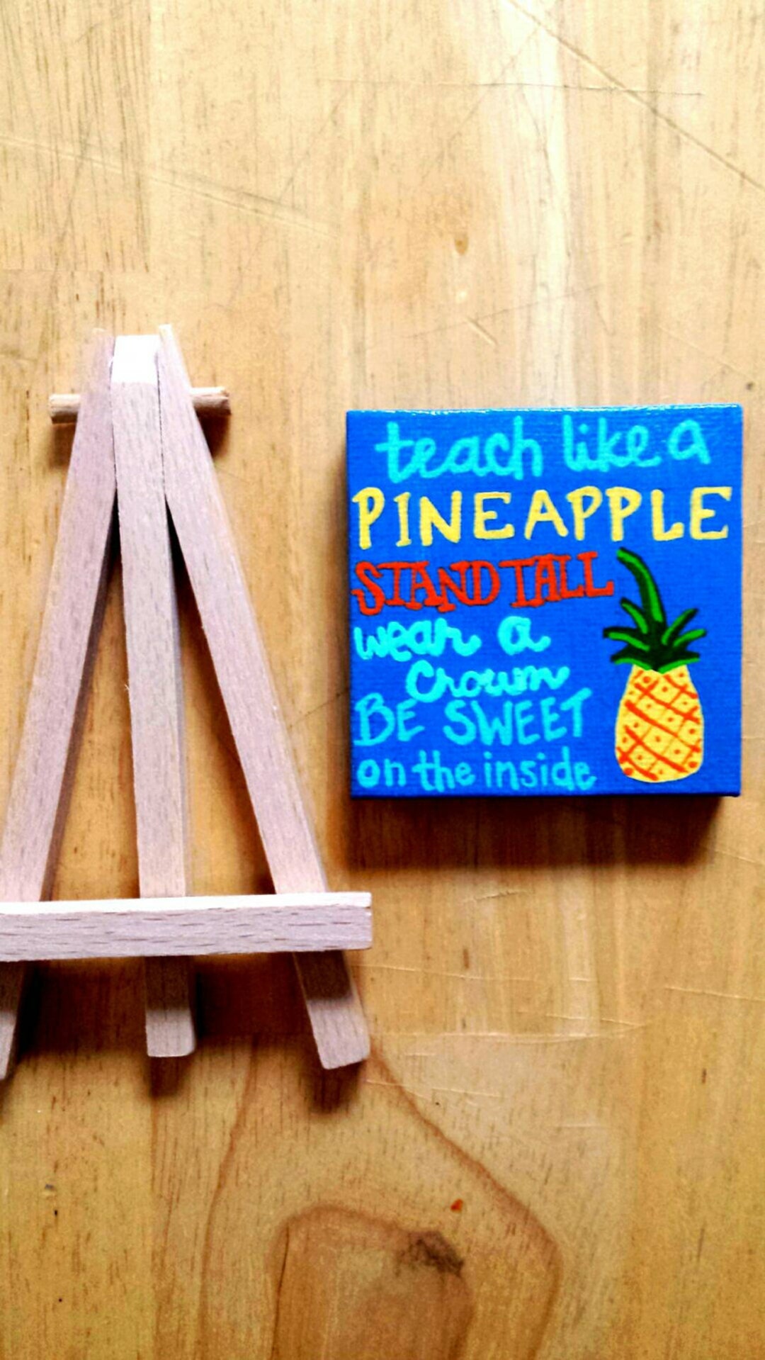 Teach Like A Pineapple Mini Magnet Canvas- Pineapple Teacher Decor ...