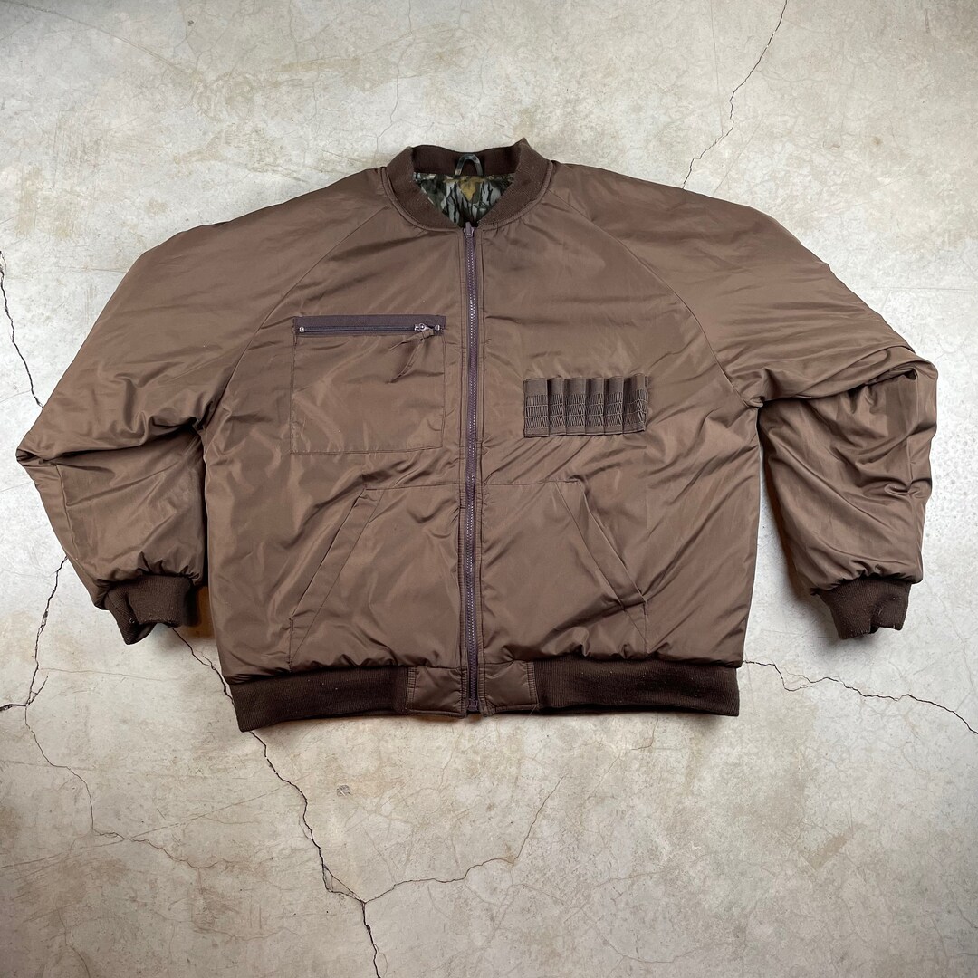 Vintage 1970s Reversible Camo Hunting Jacket Mens Extra Large Brown ...