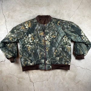 Vintage 1970s Reversible Camo Hunting Jacket Mens Extra Large Brown ...