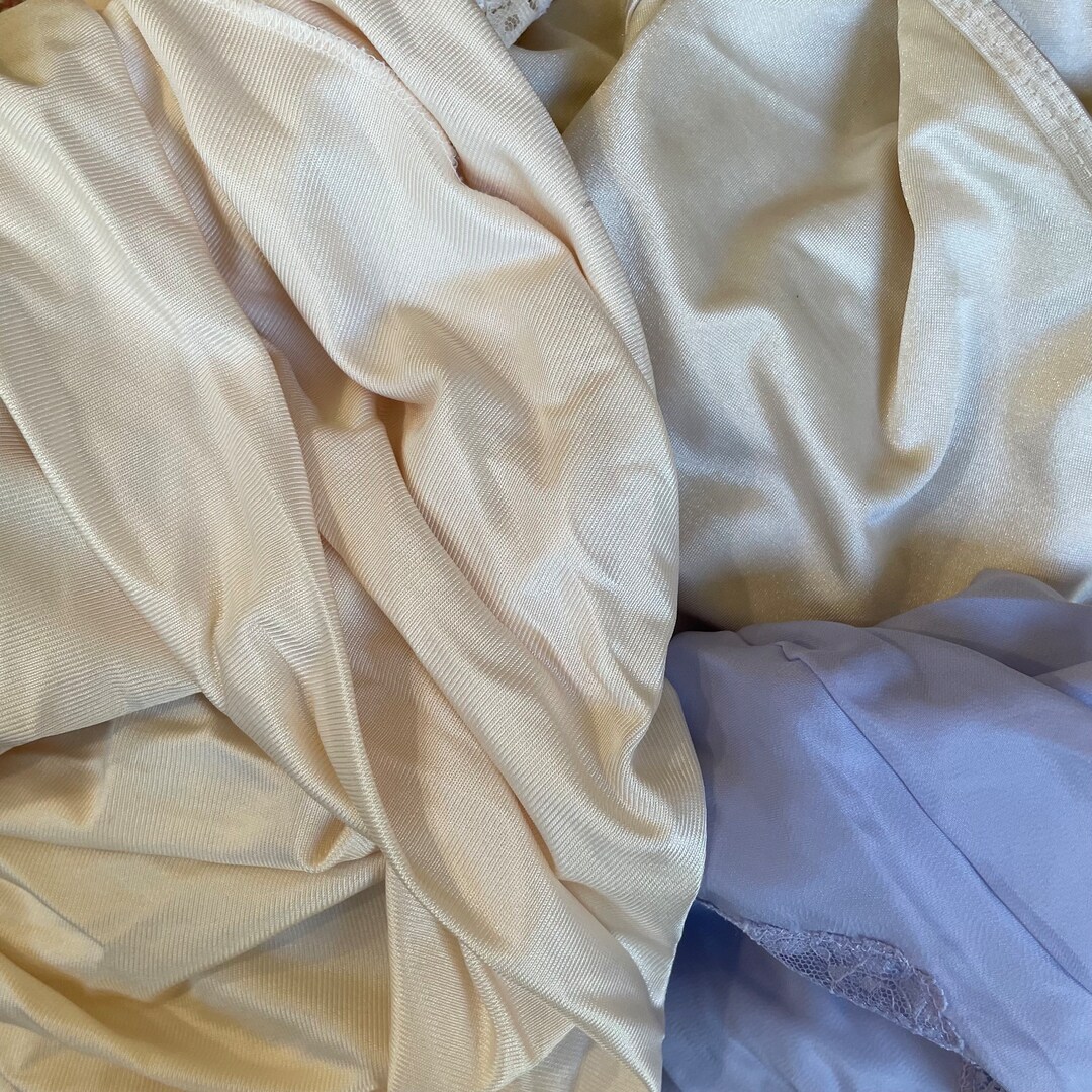 Set of Three Vintage Lace Negligee Silky Black Slip Pin up Boudoir ...