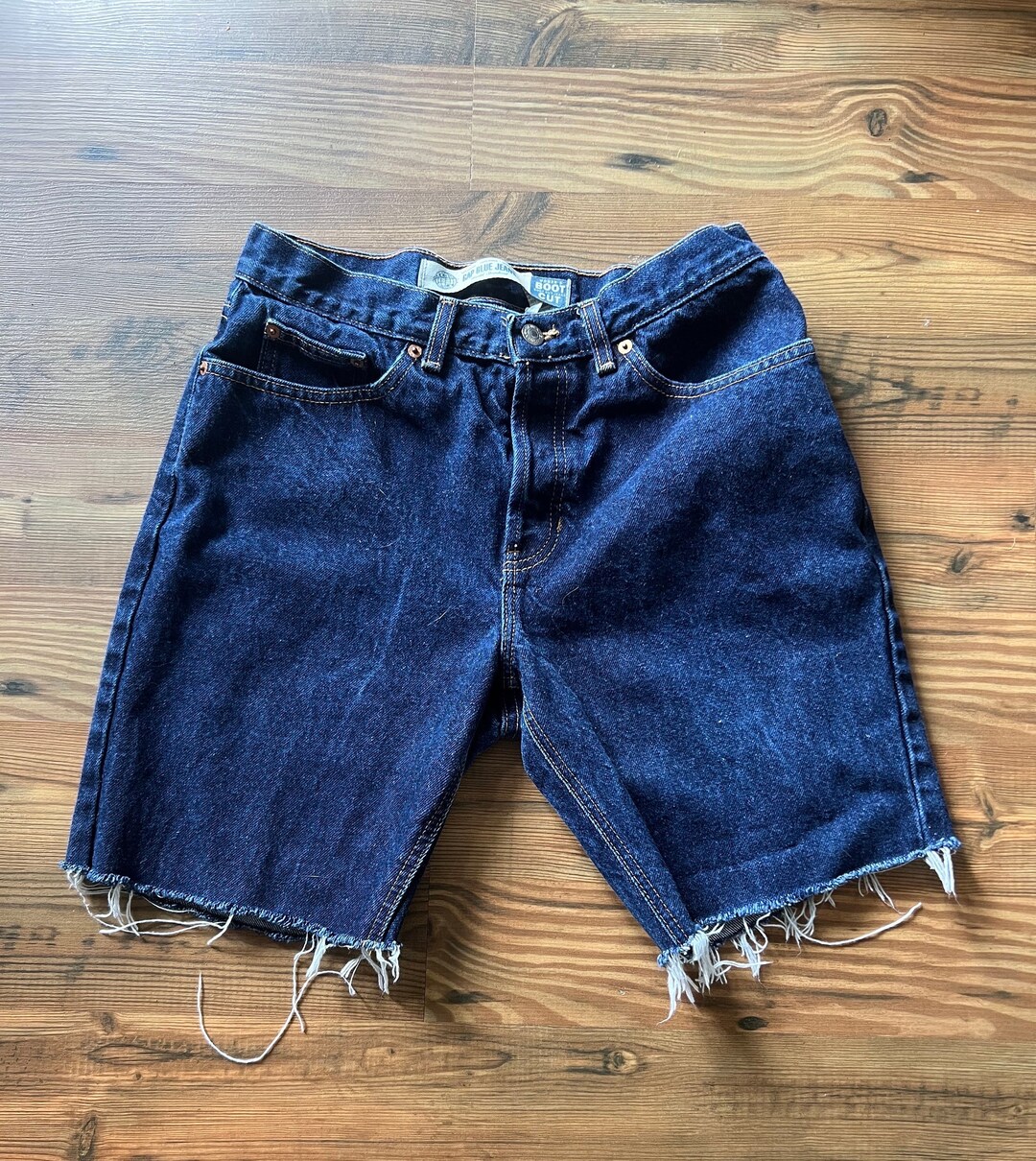 Vintage Gap Denim Cut off Size Jorts Long Jean Shorts Size 28 - Etsy