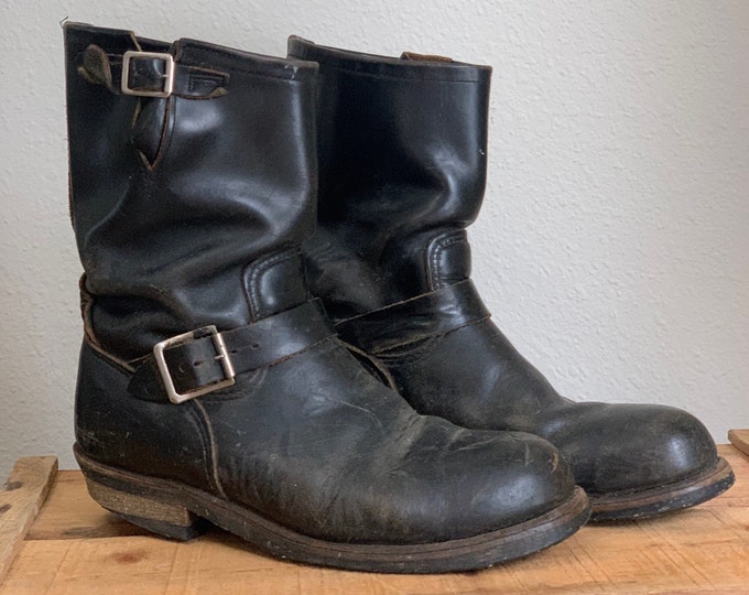 Vintage Red Wing Engineer Boots - Men’s Size 8 1/2 Leather Boots ...