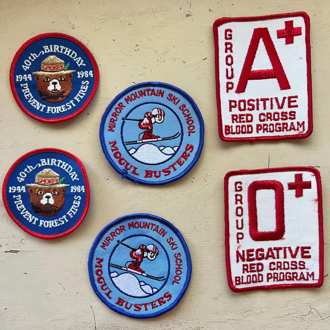 Vintage Cloth Patches Assorted Embroidered Patches Dead Stock Patches ...