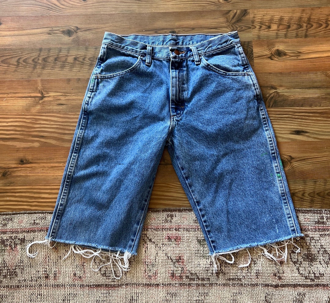 Vintage Rustler Blue Denim Shorts Denim Cut off Shorts 13 Inseam - Etsy