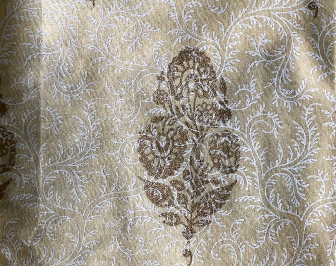 Indian Fabric Printed Cotton Textile Gold Khari Print3 Yard - Etsy