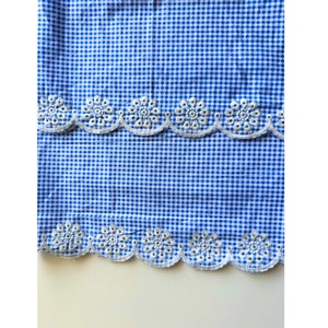 Gingham Check, Gingham Fabric, Blue and White Gingham Both Side ...