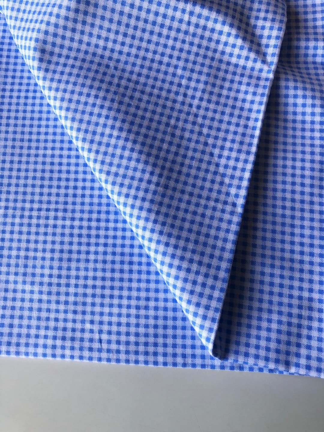 Gingham Check Gingham Fabric Blue and White Gingham Fabric - Etsy