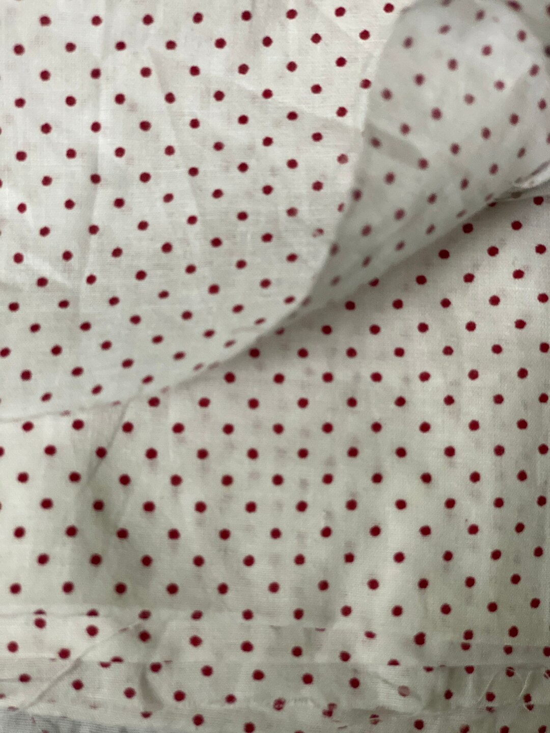 White and Red Spots Fabric, Tiny Spots Dots Print in Indian Cambric ...