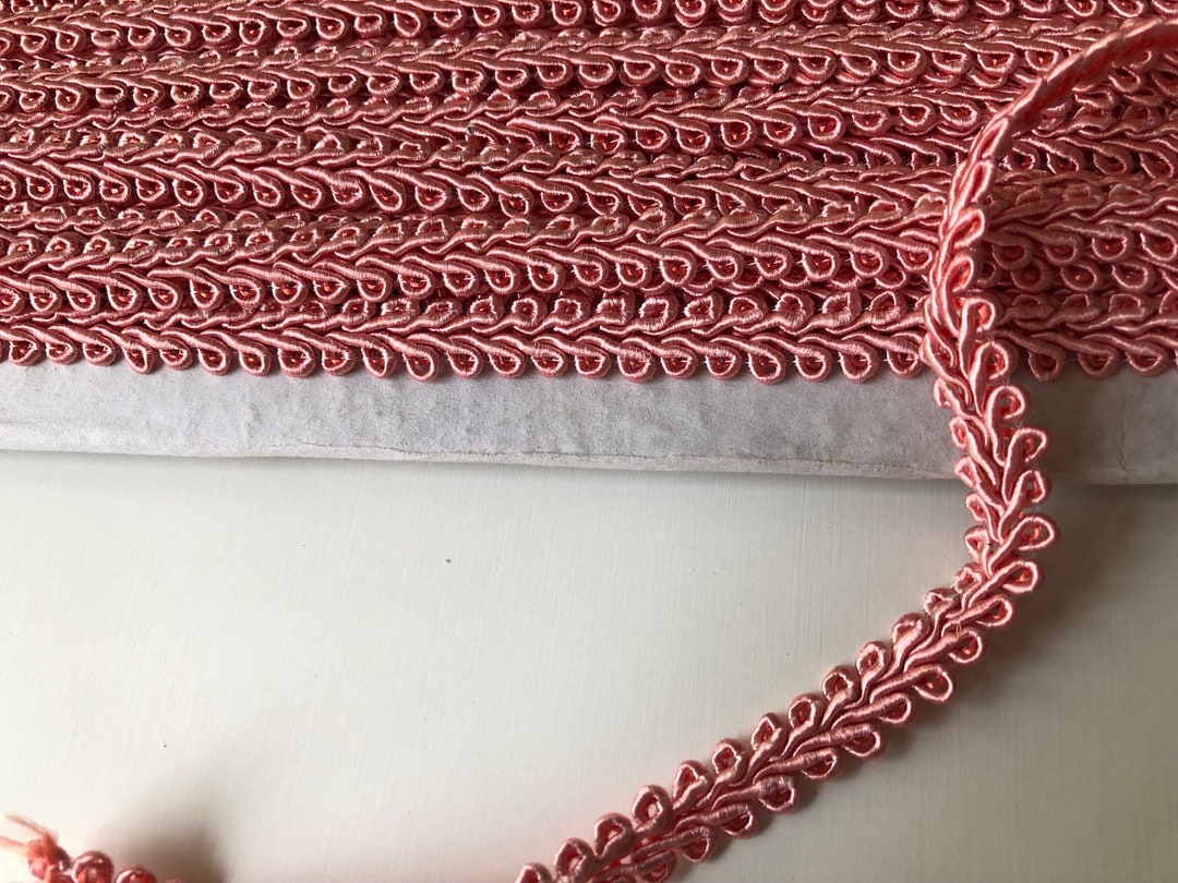 Coral Cotton Acrylic Trim, Gimp Braid Loop Design Decoration Trim ...