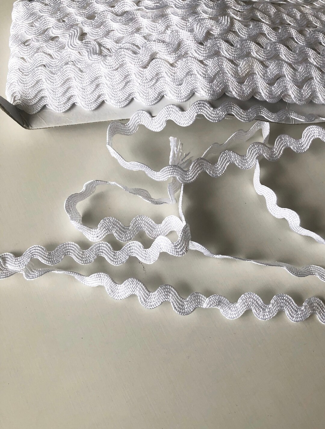 White Ric Rac Ribbon Trim, Craft Binding, Half Cm Sewing Trim, White ...