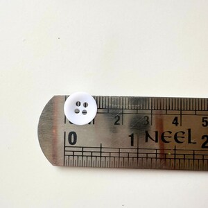White Round Buttons Set - 12mm Sewing Buttons - Bulk Button Lot for ...