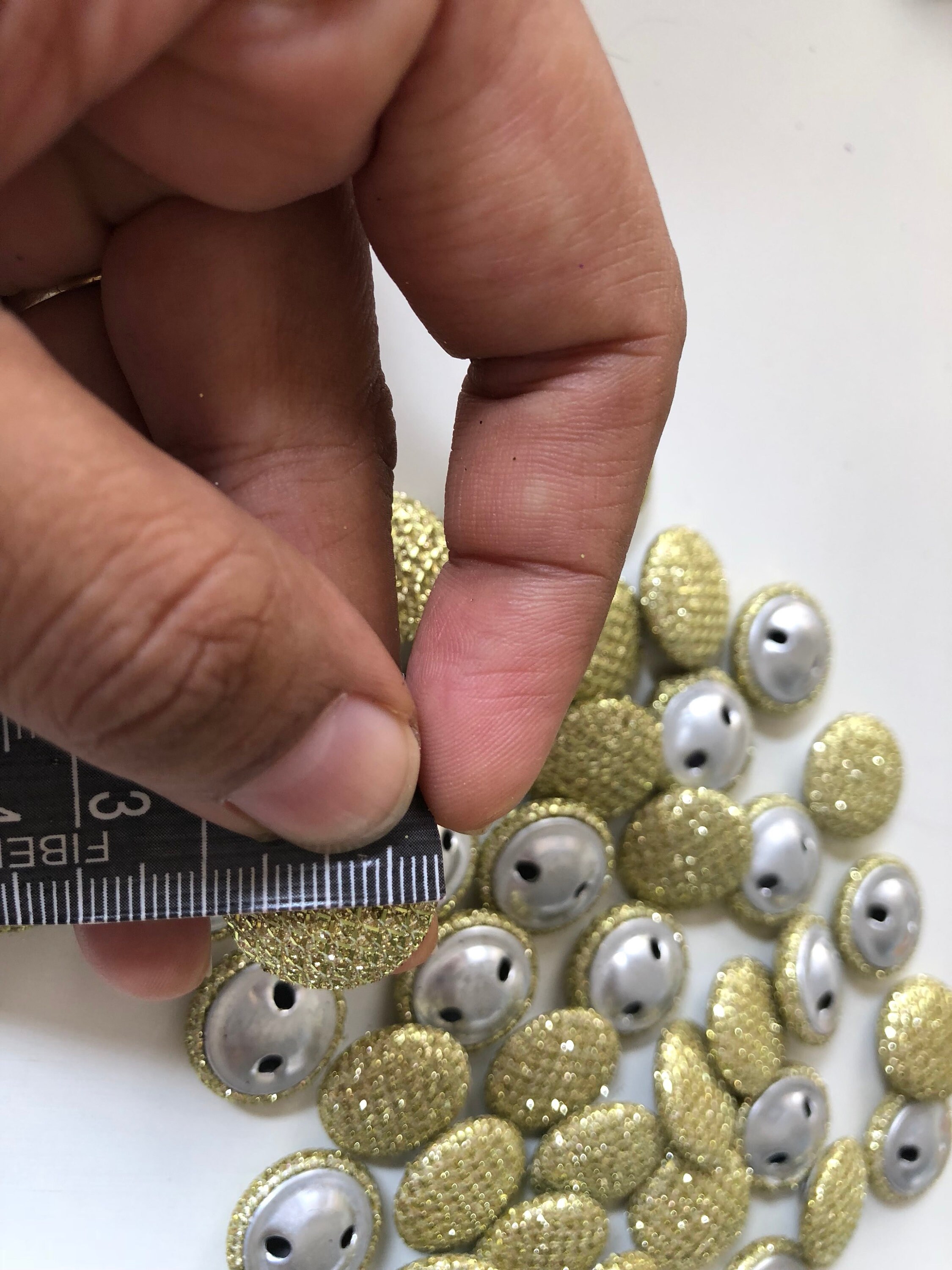 Fabric covered buttons Golden Buttons 2 hole Glitter Lurex | Etsy