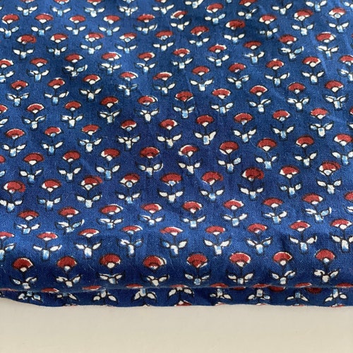 Green Floral Hand Block Print Indian Handmade 100 % Cotton - Etsy