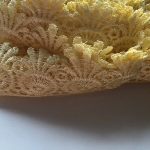 Buy Pale Yellow Trim, Lace by the Yard, Fancy Cotton Lace, Scalloped ...