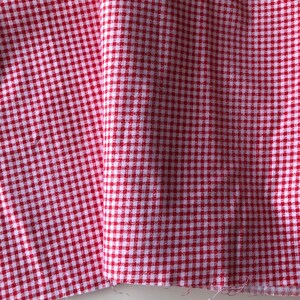 Gingham Check, Classic Gingham Fabric Red and White Gingham Fabric, 25 ...