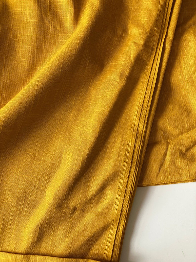 Mustard Indian Cotton Flax Linen Texture Thin Cotton Linen | Etsy
