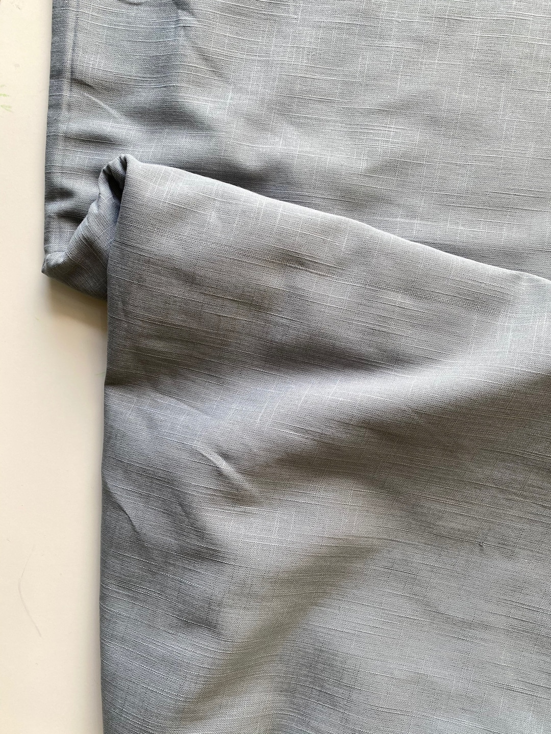 Gray Indian Cotton Flax Linen Texture Fabric, Solid Colored Fabric, 27 ...