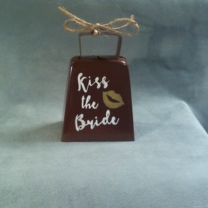 Cowbell Brown, Wedding Bells, Kissing Bells, Wedding Favor, Ring for a ...