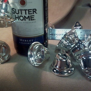 50 Pieces - Small Silver Bells, Bells for Crafting, Wedding Bells ...