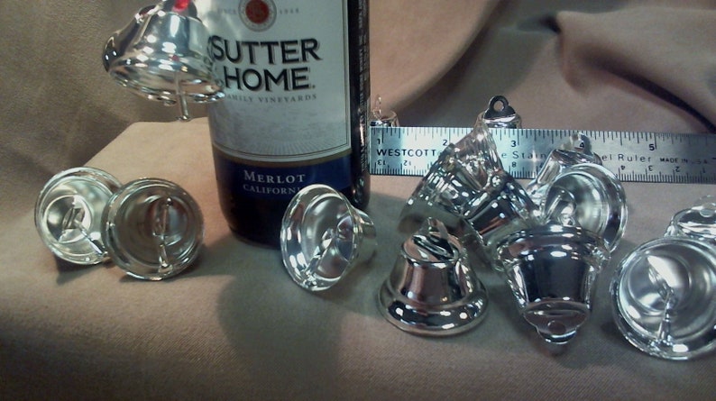 50 Pieces Small Silver Bells, Bells for Crafting, Wedding Bells ...