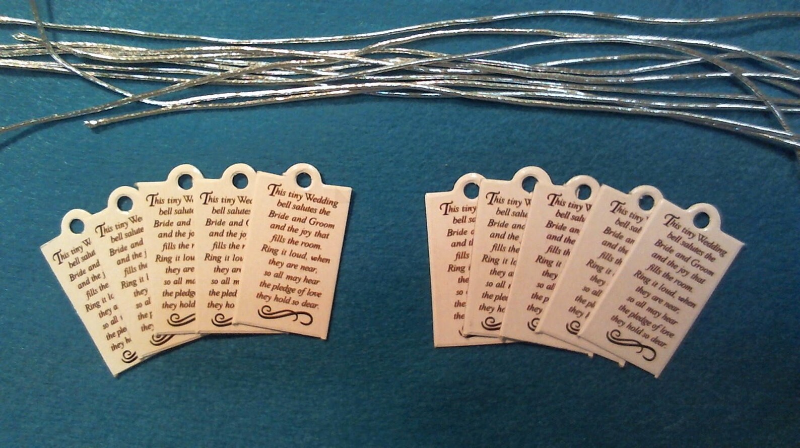 10 Poem Card Strung Crafting. Printed Poem Cards With Silver String 1-1 ...