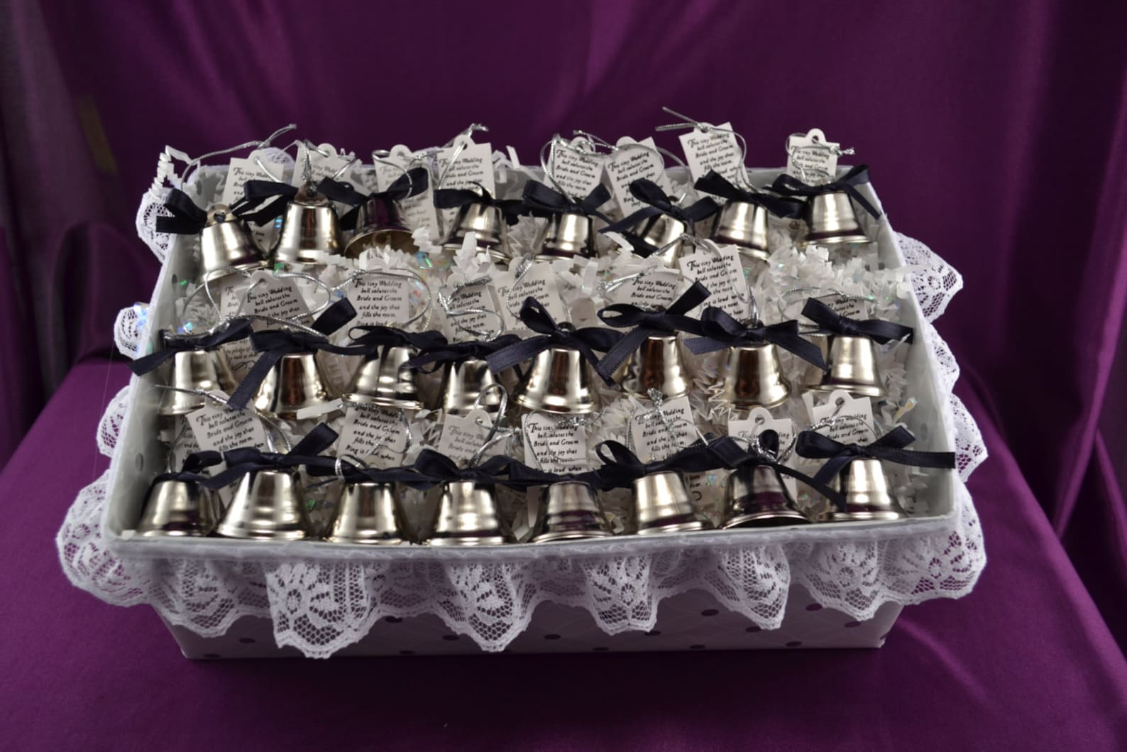 24 Bell Wedding Favors Customizable Choice of Ribbon Color | Etsy