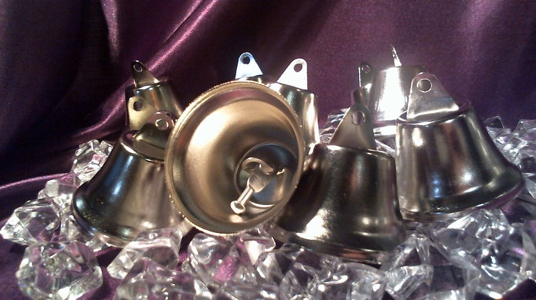 100 Bells for Crafting, 1-5/8 X 1-7/8 Inch (48mm) SILVER Wedding Bells ...